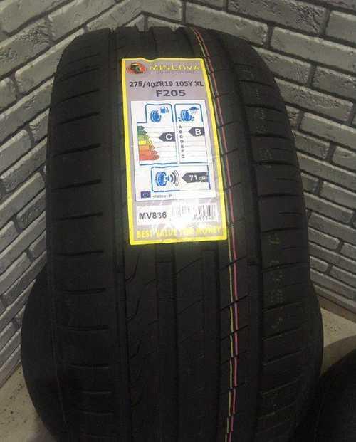 275/40R19 105Y XL новые летние шины Minerva