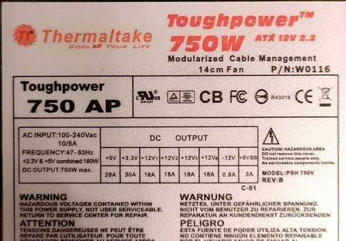Блок питания Thermaltake toughpower 750w