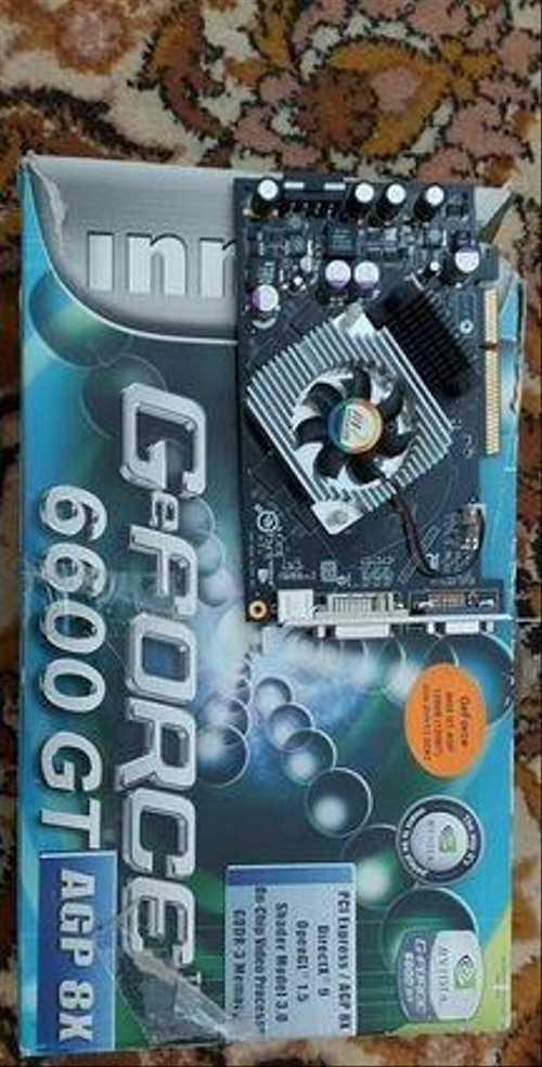 Видеокарта GeForce 6600 GT-AGP (128 Мб, 128 BIT)