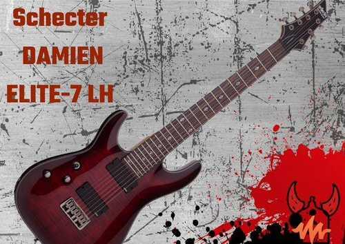 Schecter damien elite 5. Леворукая семиструнная электрогитара.