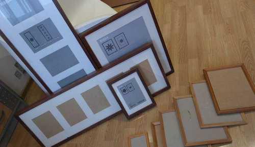 Рамки для фото Икеа Ribba коричневые
