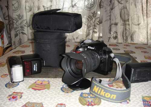 Nikon D70+объектив+вспышка
