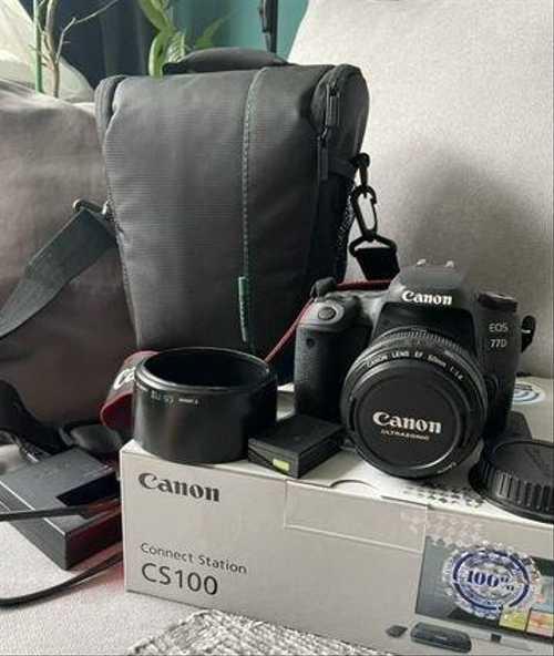 Canon eos 77d + объектив 50 mm 1.4