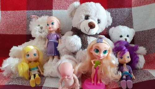 Игрушки пакетом куклы для девочек