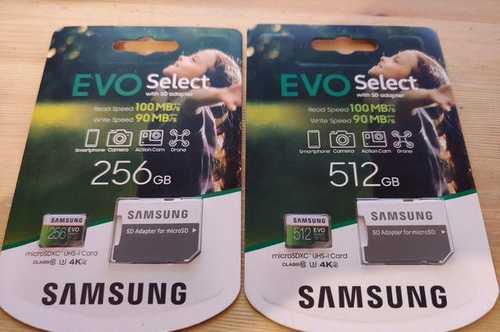 Карта памяти Samsung EVO Select 256gb