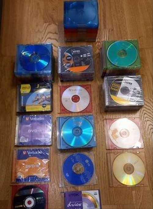 DVD-R, DVD+R, DVD-RW, CD-R, коробочки для дисков