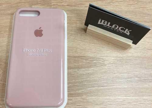 Чехол iPhone 7/8 plus, пудровый розовый
