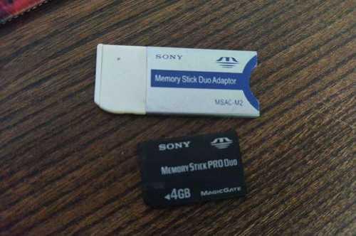 Memory stick pro duo 4gb sony