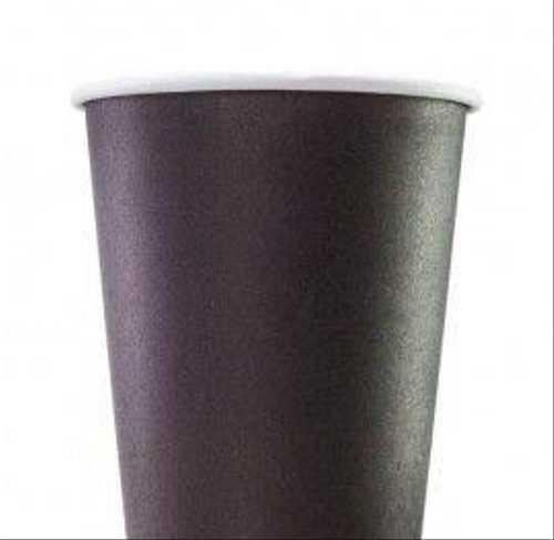 Бумажный стакан чёрный 250 мл