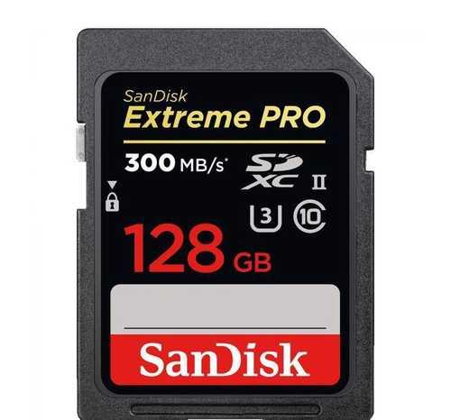 Карта памяти Sandisk sdxc 128Gb PRO (300 mb/s)