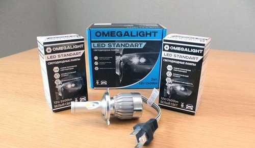 Комплект светодиодные Bi-LED лампы H4 (2 шт)