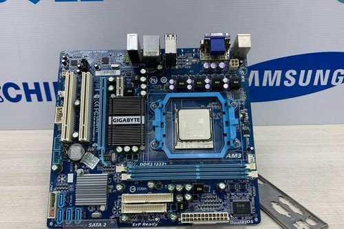 Мат.плата Gigabyte GA-MA74GMT-S2 + AMD Athlon II