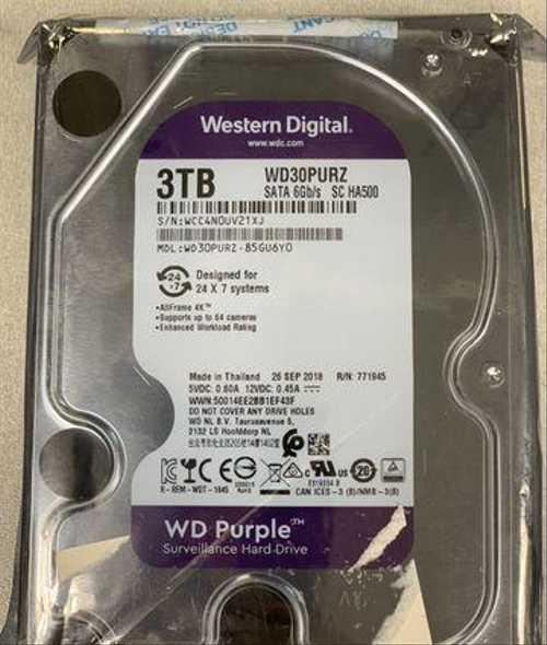 Wd purple 3тб