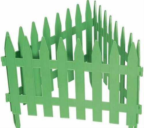 Забор декоративный Рейка 7 секций 28х300 см зелены