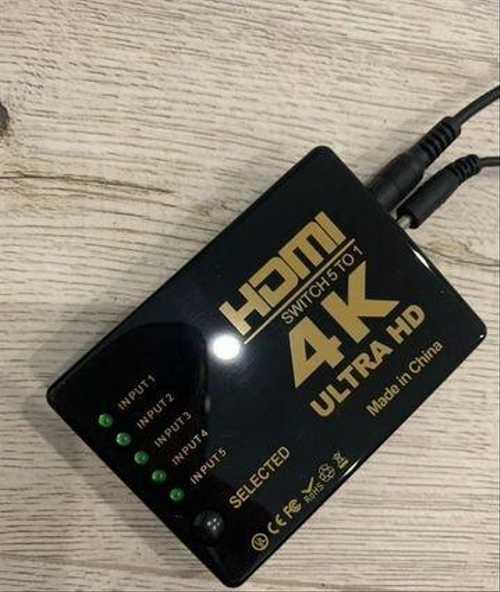 Hdmi разветвитель switch 4k 1 to 5