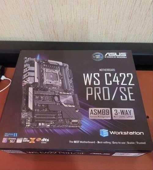 Материнская плата lga 2066 asus ws c422 pro/se