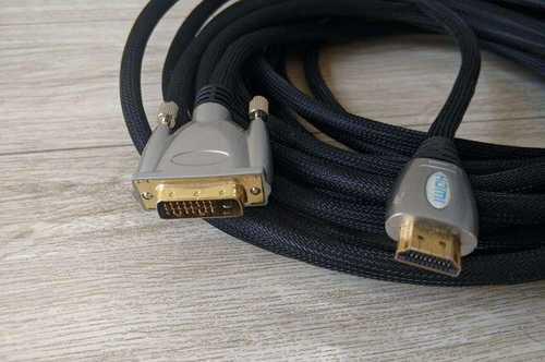 Кабель hdmi -dvi 10 метров