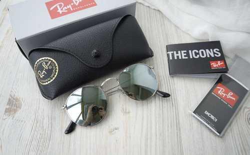 Очки солнцезащитные Ray Ban Round Metal зеркальные