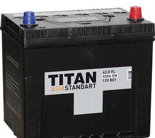 Аккумулятор легковой "titan" asia 62А/ч о/п (62.0)
