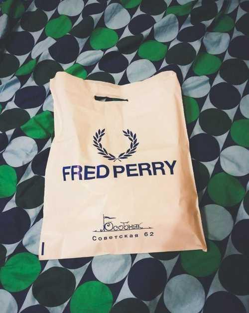 Свитер Fred Perry V-вырез на резинке серый