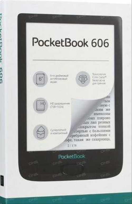 Электронная книга PocketBook 606 черный-Новый