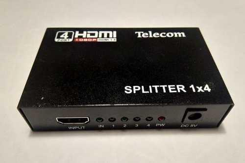 Разветвитель hdmi splitter 1*4