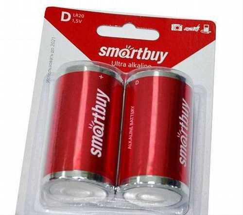 Батарейка LR20 Smartbuy BL2 D alkaline 1,5V