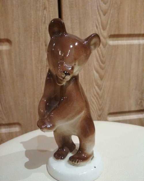 Статуэтка "Медведь бурый", лфз, 60-е