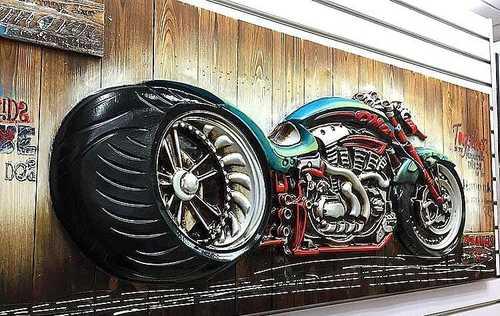 3D картина. Harley Davidson V-Rod. 155см х 60см