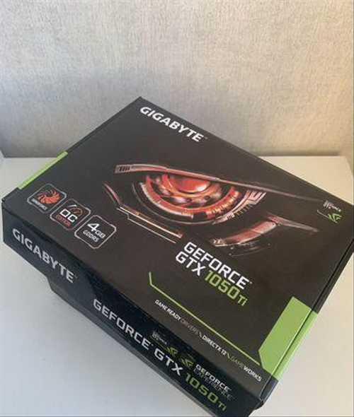 Gigabyte Geforce GTX 1050 Ti OC 4gb + бп 550W
