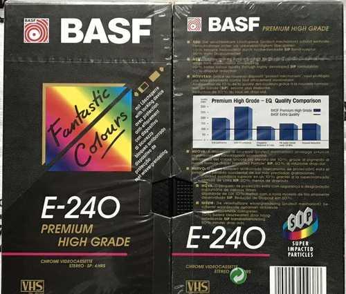 Видеокассеты VHS basf E-240 Premium High Grade