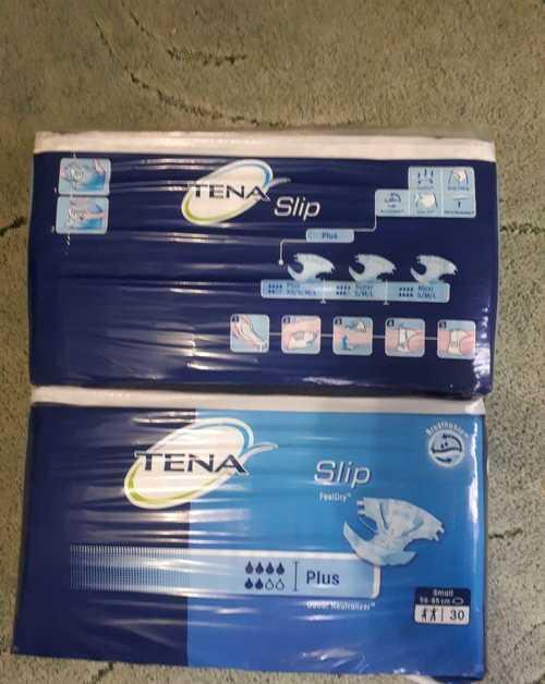 Подгузники tena slip plus 56-85 см (S),30 шт