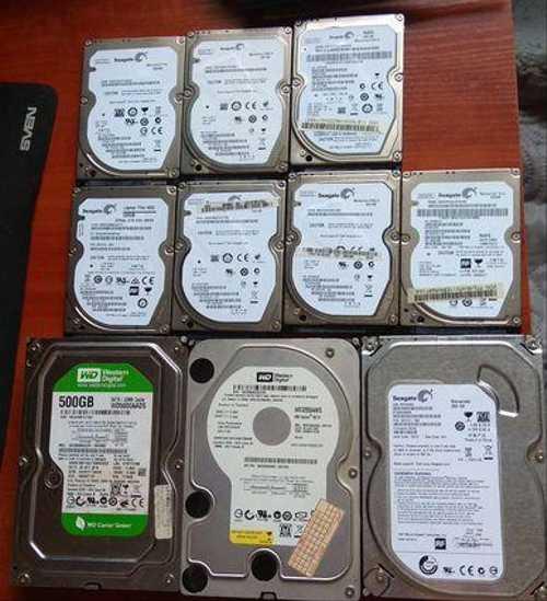 Продам HDD 2,5'' и 3,5'' 500гб и меньше