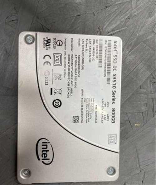 Жесткий диск ssd для ноутбука intel 800Gb