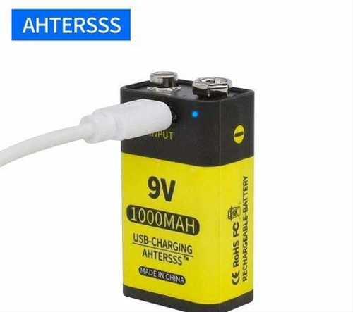 Аккумулятор 1000mAh 9v USB Новый