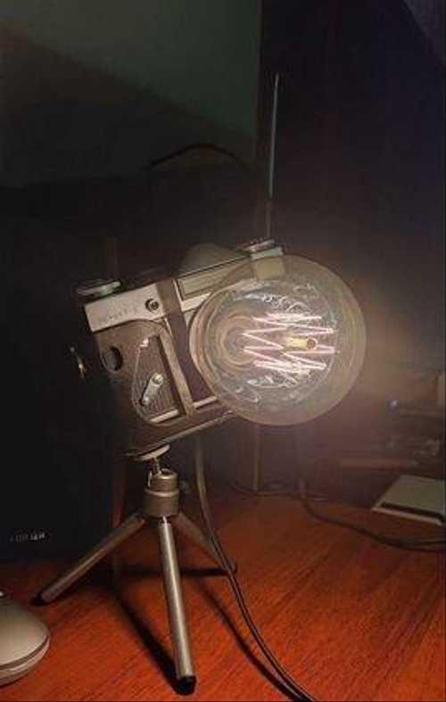 Лофт светильник из фотоаппарата Зенит