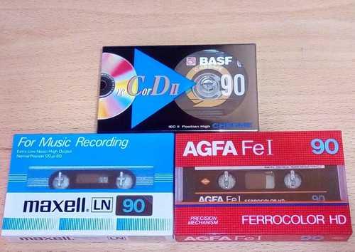 Аудиокассеты maxell,agfa,basf цена за 3шт