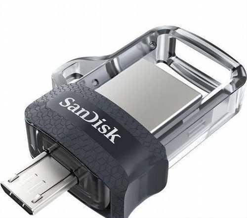 USB Flash накопитель 32GB SanDisk Ultra Dual Drive m3.0 (sddd3-032G-G46) USB 3.0 + microUSB (OTG) Черный