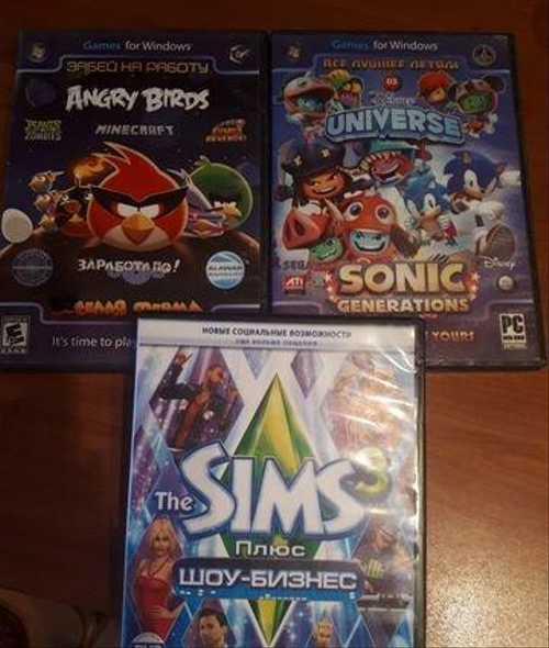 Компьютерные игры: Sims, Angry Birds, Sonic