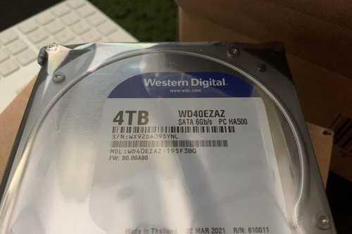 4TB HDD 3.5" WD Blue WD40ezaz новый