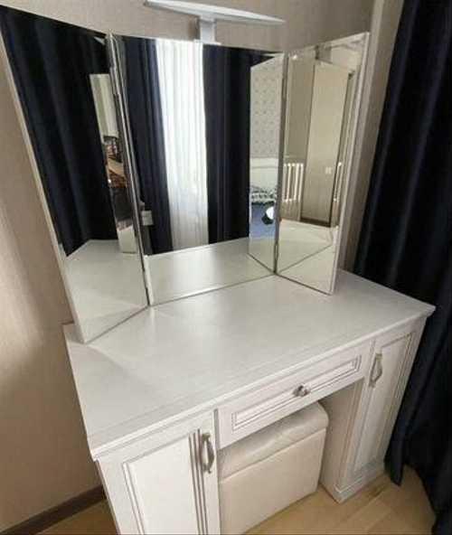 Туалетный столик с зеркалом и подсветкой Лазурит