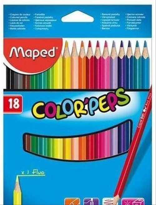 Карандаши цветные Maped color'peps 18 цветов