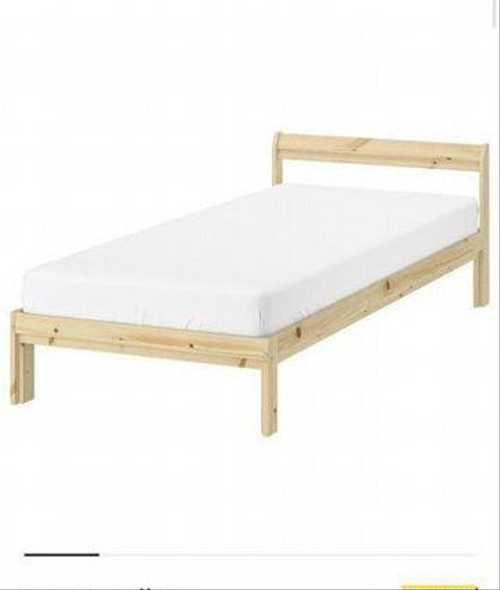 Кровать Икеа 90*200 см+реечное дно+матрас