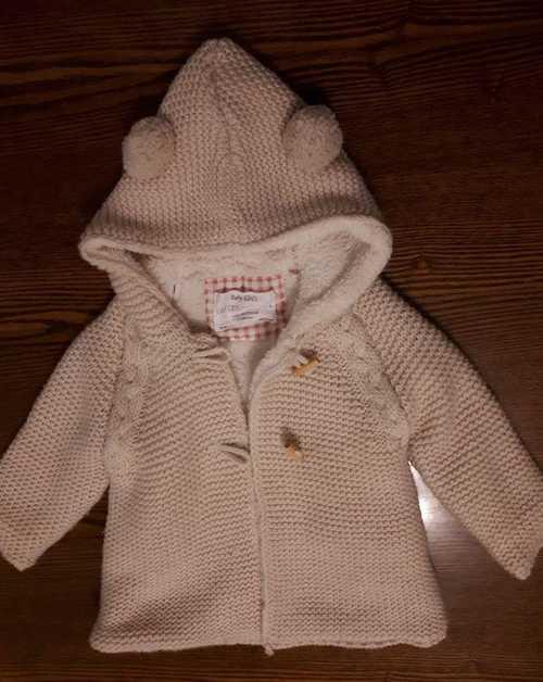 Кардиган(новый) zara Knitwear baby girls тёплый 98