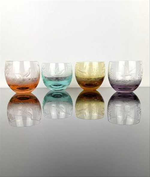 Четвре низких стакана Moser Мозер Кульбито