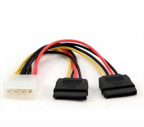 Переходник Molex 4pin - 2 х SATA