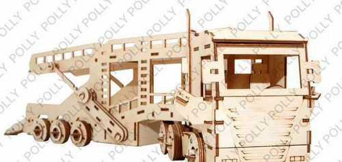 Деревянный конструктор Автовоз и машинка