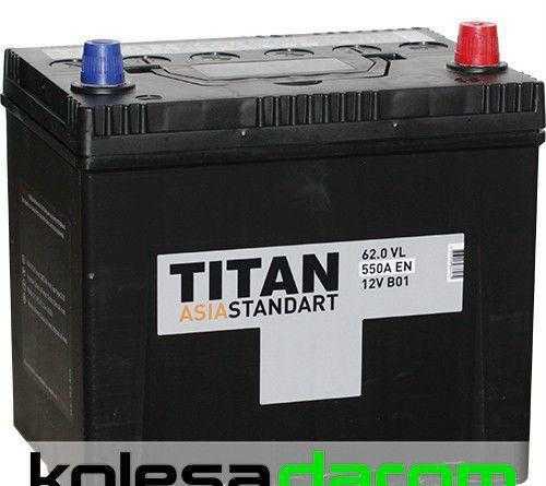 Аккумулятор легковой "titan" asia 62А/ч о/п (62.0)