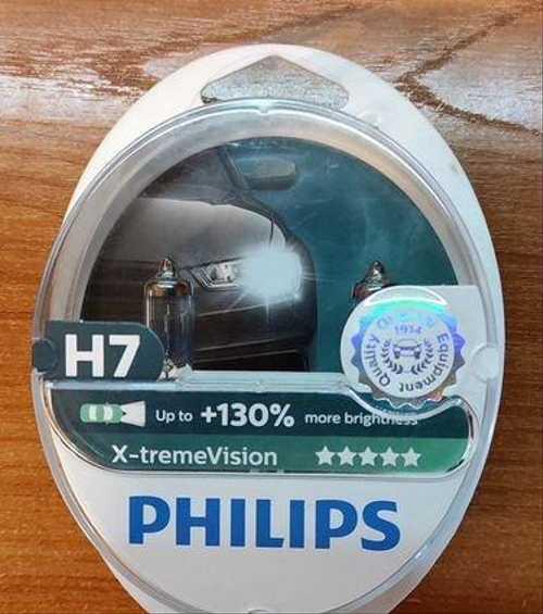 Лампы Philips H7 12v-55w+130 X-treme Vision 3700K