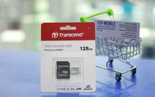 Карта памяти Micro SD Transcend 300S 128gb 4K